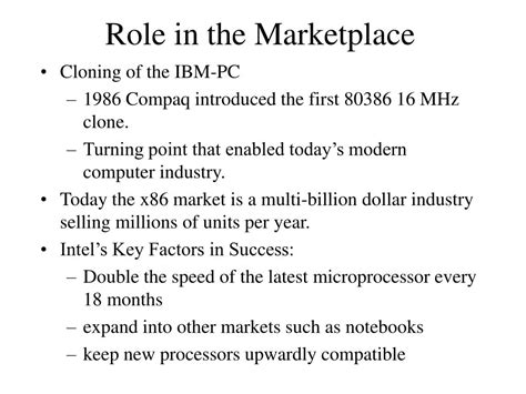 Ppt The Evolution Of The Intel 80x86 Architecture Powerpoint