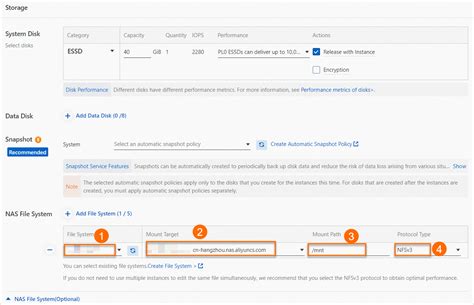 How Do I Mount Nas File Systems When I Purchase An Ecs Instance File