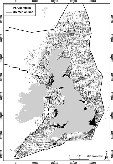 Spatial Distribution Of Sample Sites Where Seabed Sediment Data Are Download Scientific Diagram
