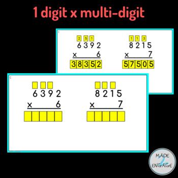Multiplication Standard Algorithm Practice Digital Learning By Made Engage
