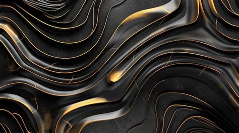A Black And Gold Abstract Background Premium Ai Generated Image