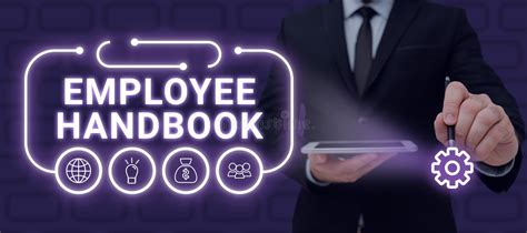 Text Sign Showing Employee Handbookdocument That Contains An Operating Procedures Of Company