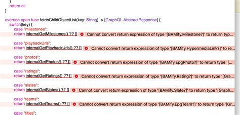 cannot convert return expression of type [mymodelhere] to return type [graphql