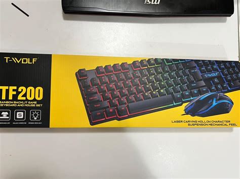 T Wolf TF Gaming Mouse Keyboard Set Computers Tech Parts Accessories Computer