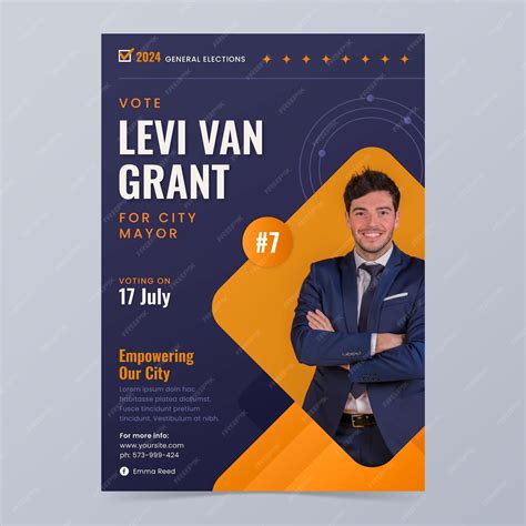 Free Vector Flat Design Election Poster Design