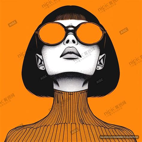 Ai创作图扭曲人像插画 夸张风人物插画 波普风插画 夸张人物插画 简约粗狂线条人物插画 眼镜女孩插画 人物夸张设计 酷女孩插画 波普风设计 人物装饰画原创 插画人物戴眼镜女孩 少女海报插画