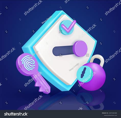 Secured Fingerprint Lock Padlock Element D Stock Vector Royalty Free Shutterstock