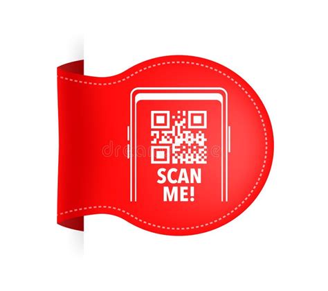 Scan Me Icon With QR Code Inscription Scan Me QR Code Label Stock