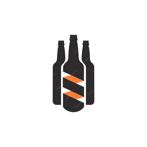 Premium Vector Beer Bottle Logo Beer Boss Concept With Tie