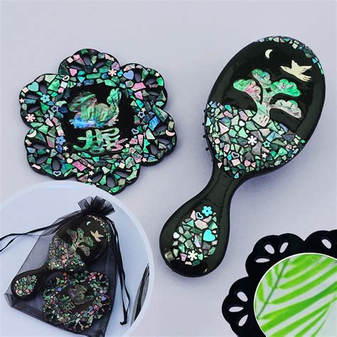 자개공예 나전칠기 만들기 키트 한국기념품 한국전통선물 Diy 자개 거울 미니 머리빗 용 자개 믿고 사는 즐거움 Ssgcom