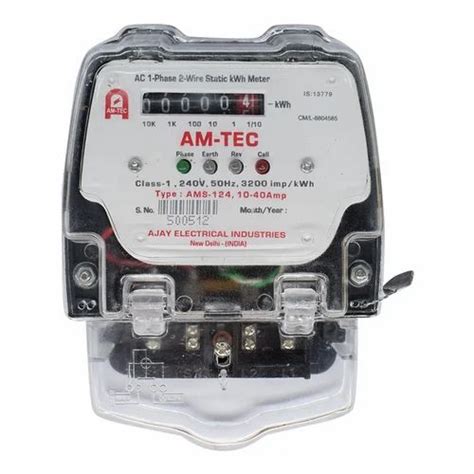 Am Tec Ac Single Phase 2 Wire Static Meter At Best Price In New Delhi