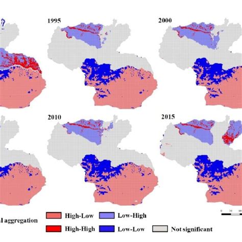 Spatial Aggregation Of Esv And Urbanization In Shannan From 1990 To