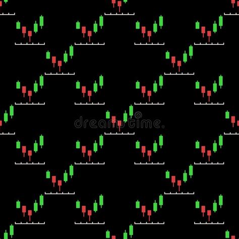 Red And Green Candlestick Chart Vector Crypto Trading And Price Action Colored Seamless Pattern