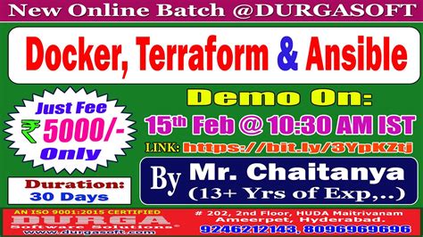 Docker Terraform And Ansible Online Training Durgasoft Youtube
