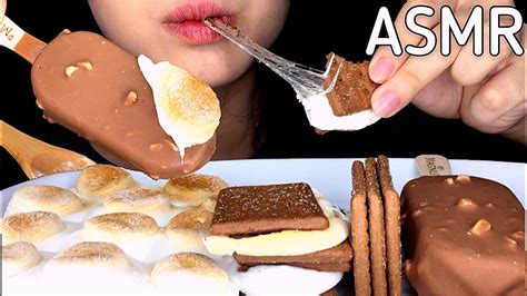 Asmr Nutella Smores Magnum Ice Cream 리얼사운드 먹방 Real Sound Mukbang Youtube