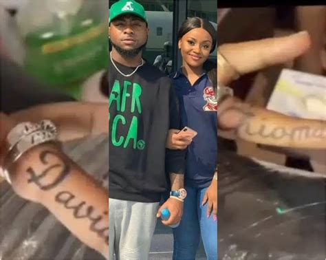 Davido And Chioma Get Matching Tattoos On Their Ring Finger VIDEO
