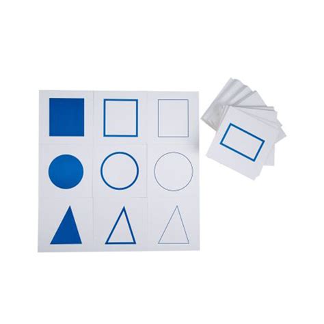 Cartes De Géométrie Du Plateau De Présentation Pensées Montessori