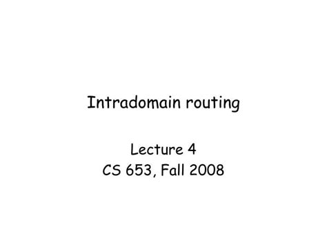 ppt intradomain routing powerpoint presentation free download id