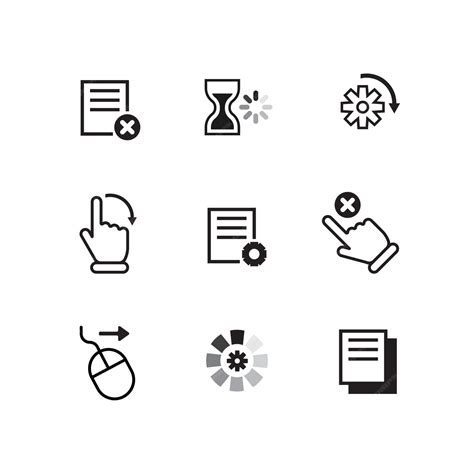 평평한 디자인 마우스 커서 요소 세트 무료 벡터