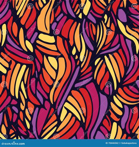 Wave Hand Drawn Pattern Waves Tiling Background Stock Vector Illustration Of Pattern Natural