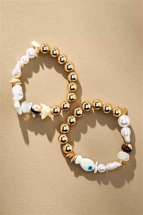 Beaded Camp Bracelets Set Of 2 Anthropologie