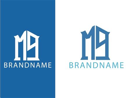 Premium Vector Modern Monogram Initial Letter Mp Logo Design Template
