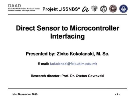 Ppt Direct Sensor To Microcontroller Interfacing Powerpoint
