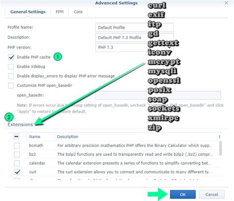 synology php 7 3 settings and extensions for joomla marius hosting