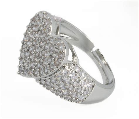 Anello Cuore Strass Fufi Italy