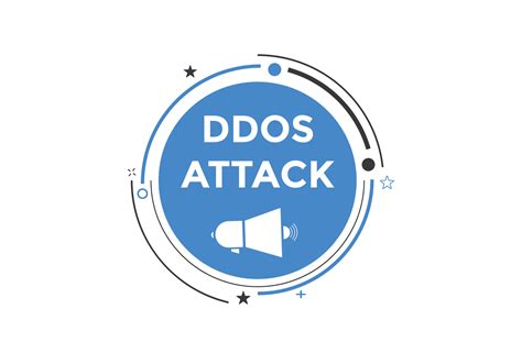 Ddos Attack Text Button Ddos Attack Speech Bubble Ddos Attack Text