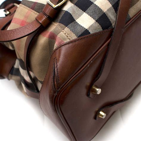 Burberry Nova Check Canvas And Leather Large Tote Bag At 1stdibs