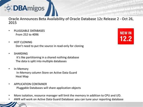 Oracle Database 12c Release 2 New Features On Oracle Database Exadata