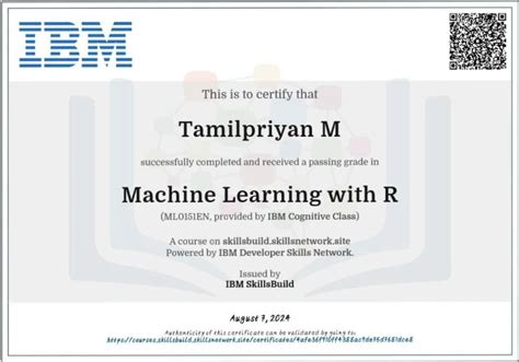 Tamilpriyan M On Linkedin Machinelearning Rprogramming Ibm