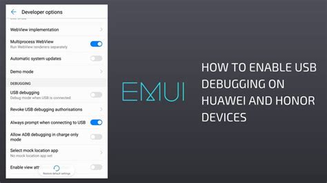 How To Enable USB Debugging On Huawei And Honor Devices