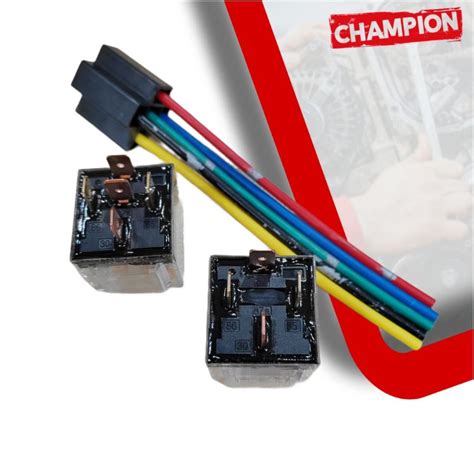 VEHICLES CONTROL RELAY WIRE INSTALL WITH SOCKET 4PIN 5PIN TRANSPARENT WITH LED 12V 100A