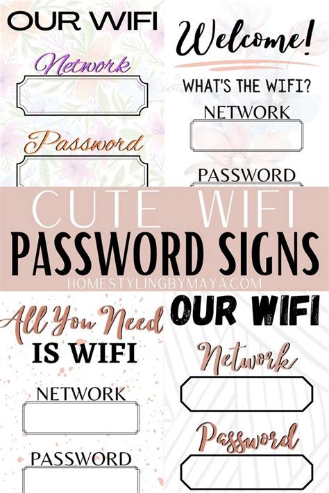 Insanely Cute Wifi Password Sign Printable Artofit