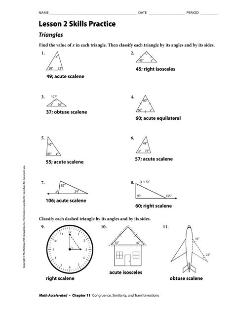 classify each triangle by its angles and sides worksheet fill online