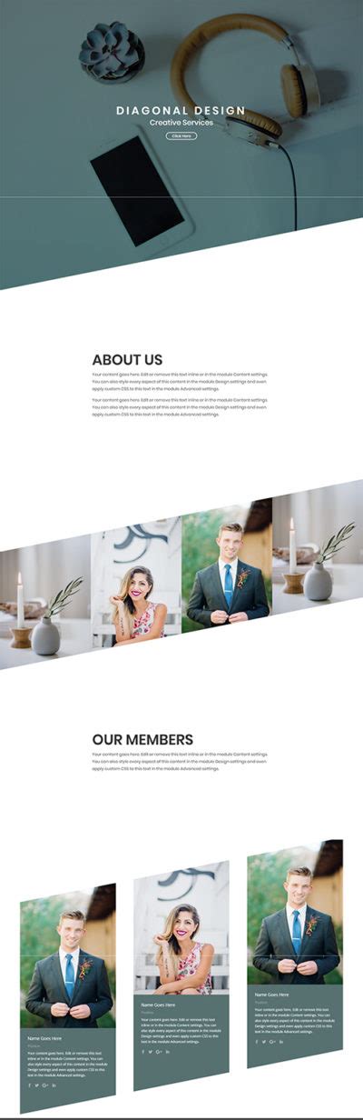 Diagonal Page Layout