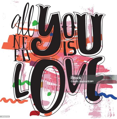 인쇄 엽서 T셔츠와 가방에 대 한 그림입니다 당신이 필요한 모두는 사랑 이다 T 셔츠에 대한 스톡 벡터 아트 및 기타 이미지 T 셔츠 공휴일 꽃 식물 Istock