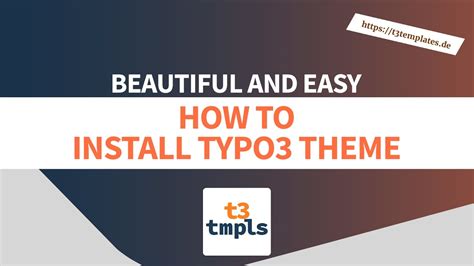 T3 Templates How To Install Typo3 Theme Manually Youtube