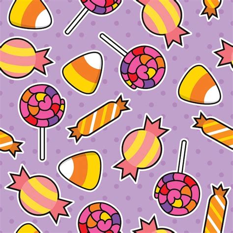 Premium Vector Seamless Candy Vector Pattern