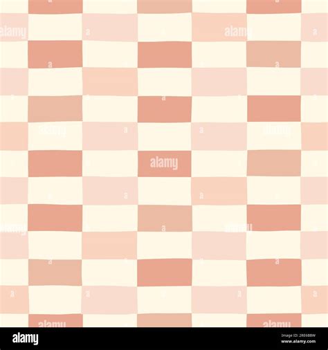 Hand Drawn Retro Geometric Checks Vector Seamless Pattern Stock Vector