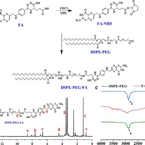 A Synthetic Route Of Dspe Peg Fa Dspe Peg Nh 2 B 1 H Nmr