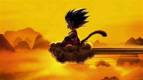 Goku Flying Nimbus Wallpaper Soar High In Style