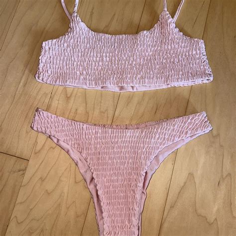 Pink Ruffle Bikini Worn Three Times No Tags So I Depop