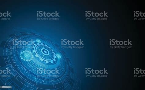 Abstract Digital Hi Tech Circular Pattern Innovation Concept System Background Stock