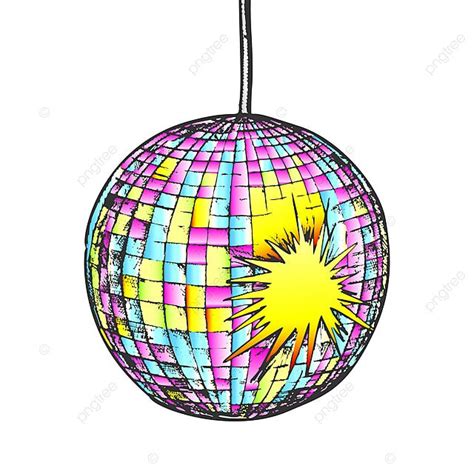 Disco Ball Nightclub Equipment Color Vector PNG, Disco Ball Clipart ...