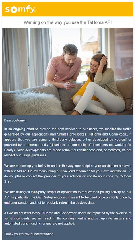 Somfy News Third Party Integrations Home Assistant Community