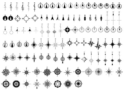 方位イラスト画像集[100種類以上の方位マーク無料ダウンロード] 記号 方位 データ イラスト