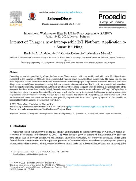 Internet Of Things A New Interoperable Iot Platform Pdf Internet Of